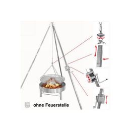 Schneider Grillgeräte GmbH & Co.KG Feuerstelle Schneider Edelstahl Dreibeingrill Schwenkgrill Höhe 200 cm mit Rost