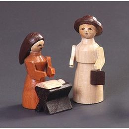 Spielwarenmacher Günther e.K. Weihnachtsfigur Miniaturfigur Heilige Familie natur Höhe=7cm NEU