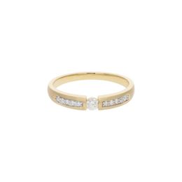 JuwelmaLux Fingerring JuwelmaLux Ring 585/000 (14 Karat) Gelbgold mit Brillanten JL10-07-012 (kein Set