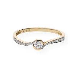 JuwelmaLux Fingerring JuwelmaLux Ring Gelbgold 585er 14 Karat mit Brillant 0