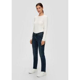 QS Stoffhose Jeans Sadie/ Skinny Fit / Mid Rise / Skinny Leg Label-Patch