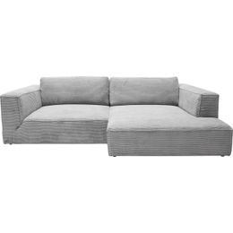 Tom Tailor HOME Ecksofa Big Cube Style, 2 Teile, mit cleanen Stegkissen, extra große Sitztiefe, Breite 270cm, grau