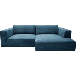 Tom Tailor HOME Ecksofa Big Cube Style, 2 Teile, mit cleanen Stegkissen, extra große Sitztiefe, Breite 270cm, blau