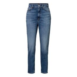 BOSS Orange High-waist-Jeans Ruth High Rise Hochbund High Waist Premium Denim Jeans mit Leder-Badge, blau