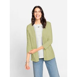 Shirtjacke Inspirationen "Shirtjacke" Gr. 50, grün (lindgrün) Damen Shirts Jersey