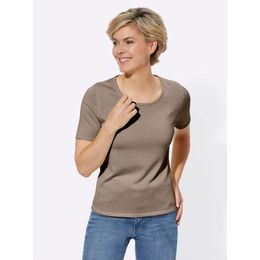 Kurzarmpullover Casual Looks "Kurzarm-Pullover" Gr. 54, beige (sesam) Damen Pullover