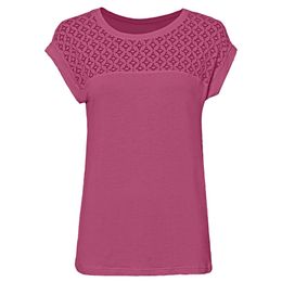 Spitzenshirt Inspirationen "Shirt" Gr. 48, lila (erika) Damen Shirts Jersey