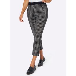 7/8-Hose Inspirationen Gr. 54, Normalgrößen, schwarz-weiß (schwarz, weiß, bedruckt) Damen Hosen 7/8 Knöchelhose