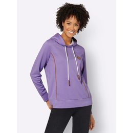 Sweatshirt Casual Looks Gr. 42, lila (lavendel) Damen Sweatshirts