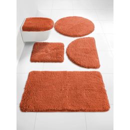 Badematte HEINE HOME Badematten Gr. rechteckig (70 cm x 120 cm), 1 St., orange (terra) Einfarbige Badematten