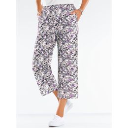 7/8-Hose Inspirationen Gr. 52, Normalgrößen, lila (orchidee, ecru) Damen Hosen Leinenhosen