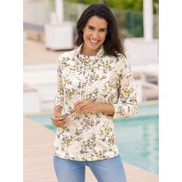 Langarmshirt Inspirationen "Shirt" Gr. 52, beige (champagner, bedruckt) Damen Shirts Jersey