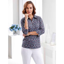 Poloshirt CLASSIC "Shirt" Gr. 44, bunt (erdbeere, marine, bedruckt) Damen Shirts Jersey