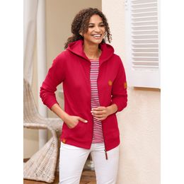 Shirtjacke Casual Looks "Sweatjacke" Gr. 54, rot Damen Shirts Jersey