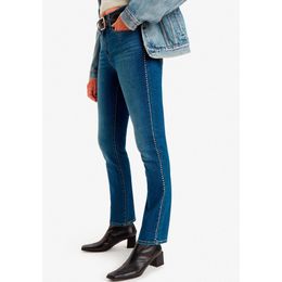 Levi's High-waist-Jeans LEVI'S "724 HIGH RISE STRAIGHT" Gr. 28, Länge 32, blau (shine on diamond) Damen Jeans High-Waist-Jeans