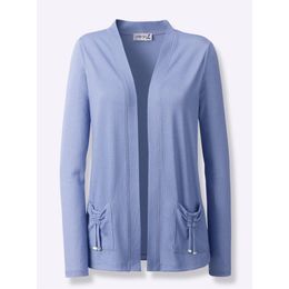 Shirtjacke Casual Looks "Shirtjacke" Gr. 52, blau (taubenblau) Damen Shirts Jersey