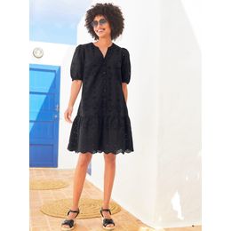 A-Linien-Kleid Heine "Kleid" Gr. 46, Normalgrößen, schwarz Damen Kleider Sommerkleider