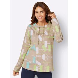 Sweatshirt Inspirationen Gr. 50, grün (sand, mint, bedruckt) Damen Sweatshirts