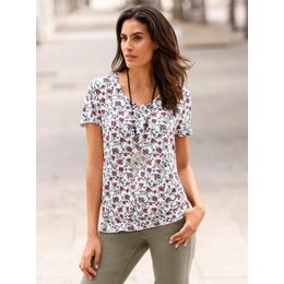 Print-Shirt Inspirationen "Shirt" Gr. 54, rot (weiß, kirsche, bedruckt) Damen Shirts V-Shirts