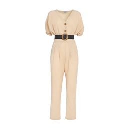 Influencer Jumpsuit Damen Gr&ouml;&szlig;e M beige