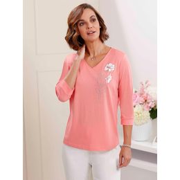 3/4-Arm-Shirt CLASSIC "Shirt" Gr. 54, rosa (flamingo) Damen Shirts V-Shirts