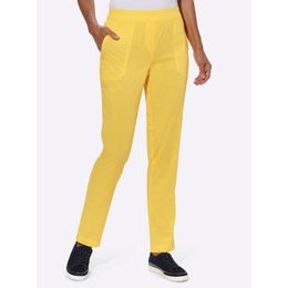 Schlupfhose Casual Looks Gr. 52, Normalgrößen, gelb (sonnengelb) Damen Hosen Schlupfhosen