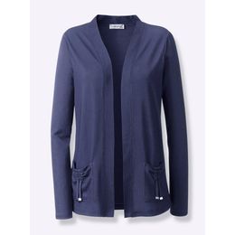 Shirtjacke Casual Looks "Shirtjacke" Gr. 46, blau (marine) Damen Shirts Jersey