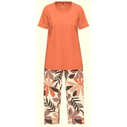 Ammann Schlafanzug Damen Pyjama Capri Hose (2 tlg) Baumwolle
