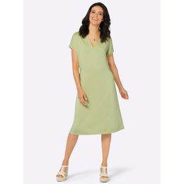 Jerseykleid Inspirationen "Jersey-Kleid" Gr. 50, Normalgrößen, grün (pistazie) Damen Kleider Freizeitkleider
