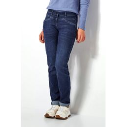 Slim-fit-Jeans Toni "Perfect Shape Slim" Gr. 46, N-Gr, blau (mid blue used) Damen Jeans Röhrenjeans