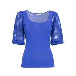 Influencer Pullover Damen Gr&ouml;&szlig;e M royalblau