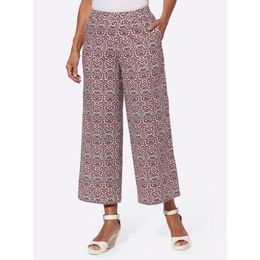 Culotte Inspirationen Gr. 52, Normalgrößen, rot (rotbraun, ecru, bedruckt) Damen Hosen Culottes Hosenröcke