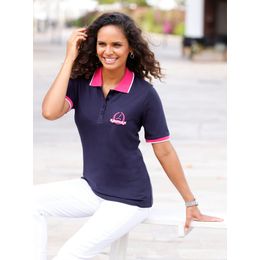 Poloshirt Casual Looks "Poloshirt" Gr. 54, blau (marine) Damen Shirts Jersey