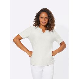 V-Shirt Casual Looks "Shirt" Gr. 54, beige (ecru) Damen Shirts V-Shirts