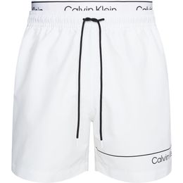 Calvin Klein Badeshorts, Logobund, für Herren, weiß, XL