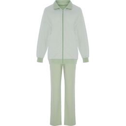 DESIRéE Basic Loungewear-Anzug, Baumwolle, Streifen, für Damen, grün, 40/42