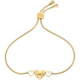 Tommy Hilfiger Damen Armband, Edelstahl, gold