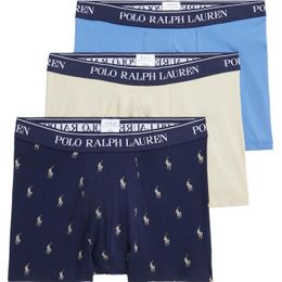 Polo Ralph Lauren Boxershorts, 3er-Pack, Logo-Bund, für Herren, blau, M
