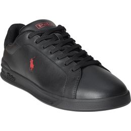 Polo Ralph Lauren Sneaker "Heritage Court II", Schnürung, Leder, für Herren, schwarz, 44