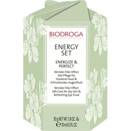 Biodroga Energy-Set: 24h Pflege für trockene Haut & Erfrischendes Augenfluid, TRANSPARENT