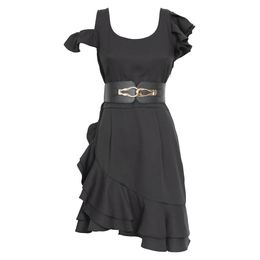 Influencer Kleid Damen Gr&ouml;&szlig;e 36 schwarz Winterkleid