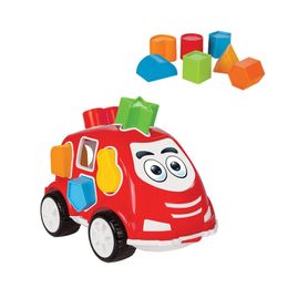 Pilsan Steckspiel Auto 03187 Sortierspiel, verschiedene Formen und Farben rot