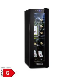 Klarstein Shiraz 12 Slim Uno Weink&uuml;hlschrank 32l/12Fl.Touch 85 W 5-18 &deg;C LED 32 Liter / 12 Flaschen