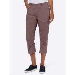 Caprihose Casual Looks Gr. 23, Kurzgrößen, grau (dunkeltaupe) Damen Hosen Caprihosen 3/4