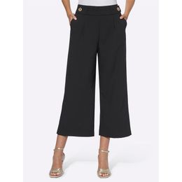 Culotte Heine Gr. 42, Normalgrößen, schwarz Damen Hosen Culottes Hosenröcke