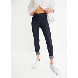 bonprix Leggings in Jeansoptik, blau, mit Baumwolle