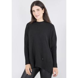 Strickpullover Please Jeans Gr. 1, schwarz (nero) Damen Pullover Rundhalspullover