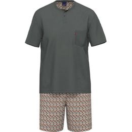 Ammann Pyjama Bio Herren-Shorty Single-Jersey gemustert