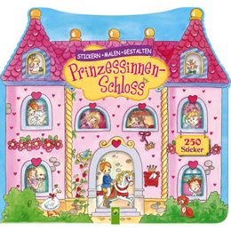 Prinzessinnenschloss - Stickern, Malen, Gestalten - Schwager & Steinlein Verlag, Geheftet