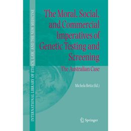 Springer Nature The Moral, Social, and Commercial Imperatives of Genetic Testing and Screening, Gebunden
